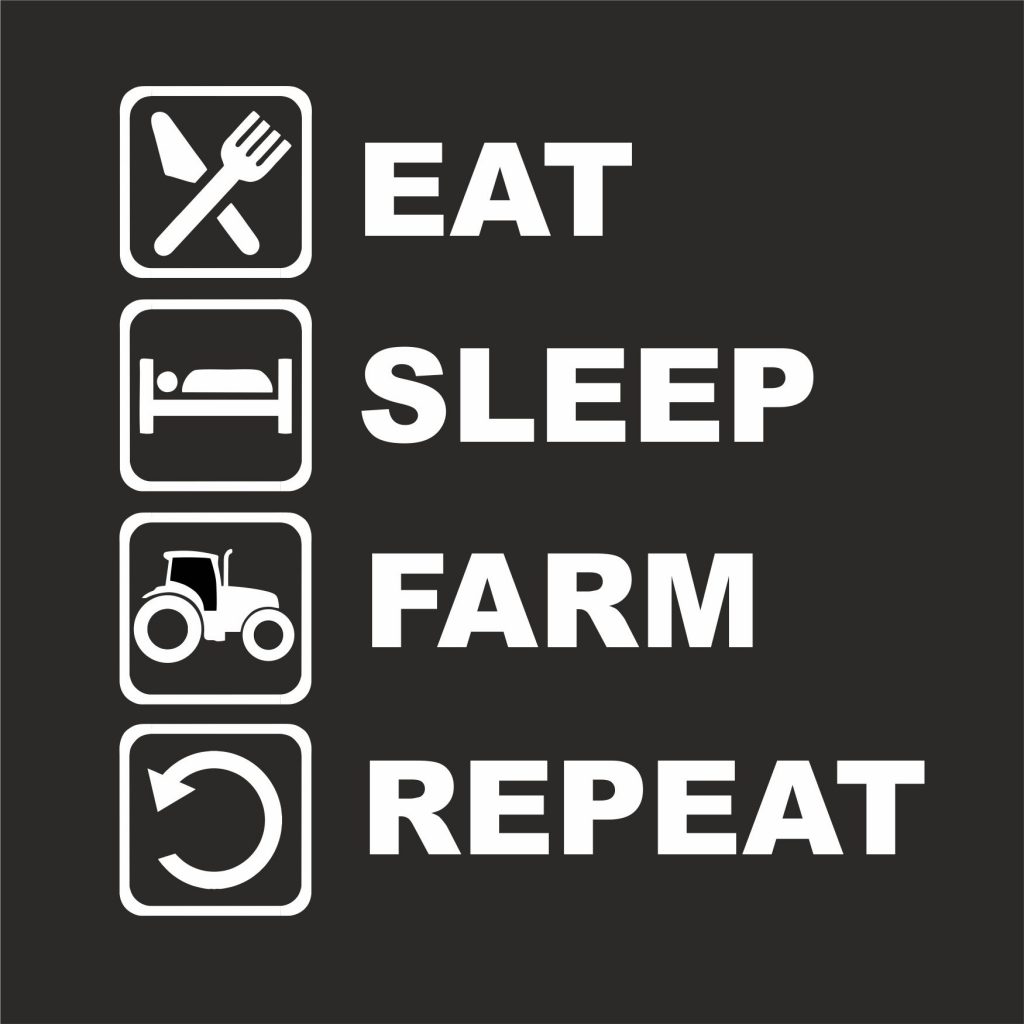 EAT SLEEP FARM REPEAT T-SHIRT - GeekyTees
