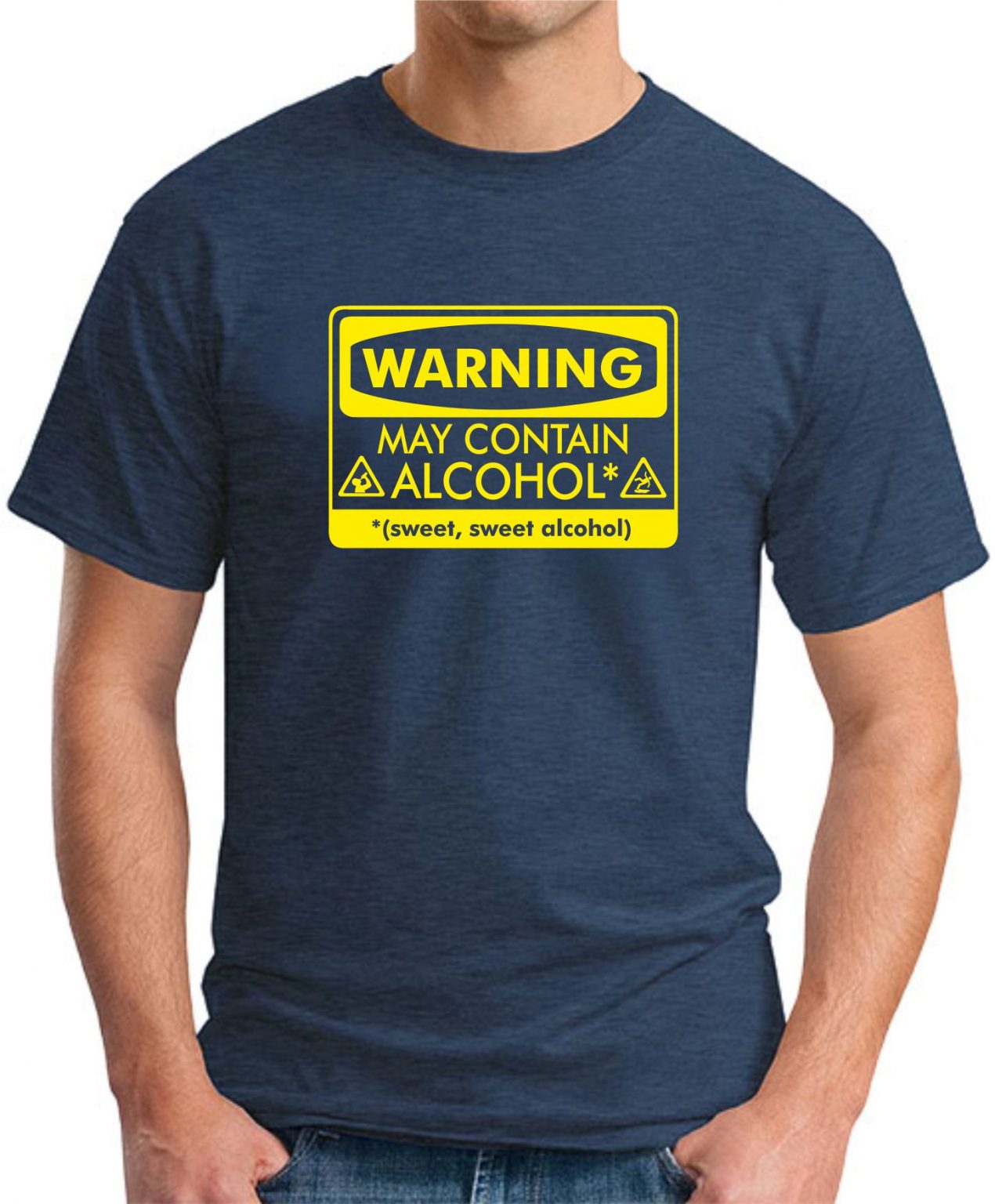 WARNING MAY CONTAIN ALCOHOL T-SHIRT - GeekyTees