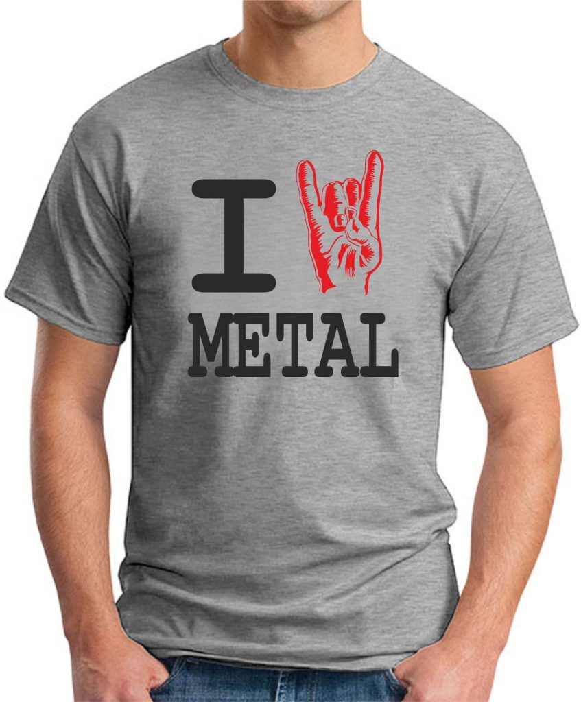 I HEART METAL T-SHIRT - GeekyTees