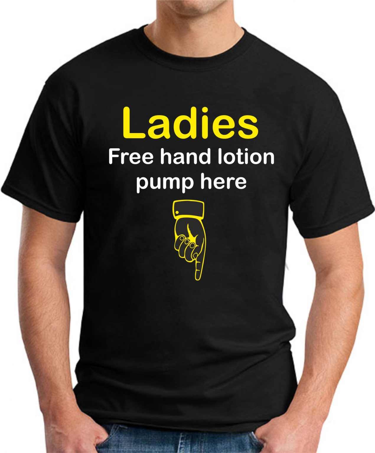 LADIES FREE HAND LOTION T-SHIRT - GeekyTees