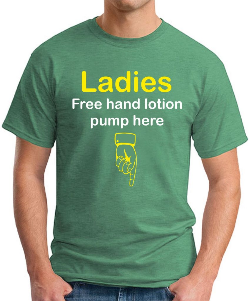 LADIES FREE HAND LOTION T-SHIRT - GeekyTees