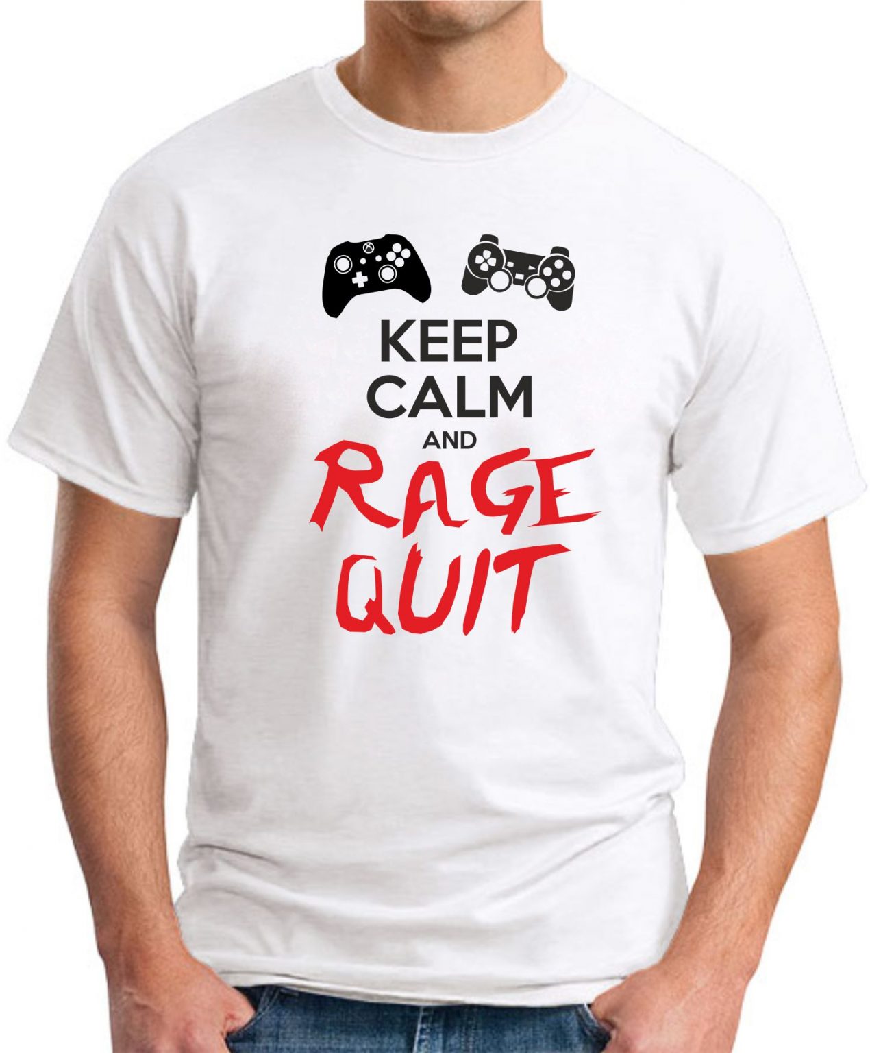 KEEP CALM AND RAGE QUIT T-SHIRT - GeekyTees