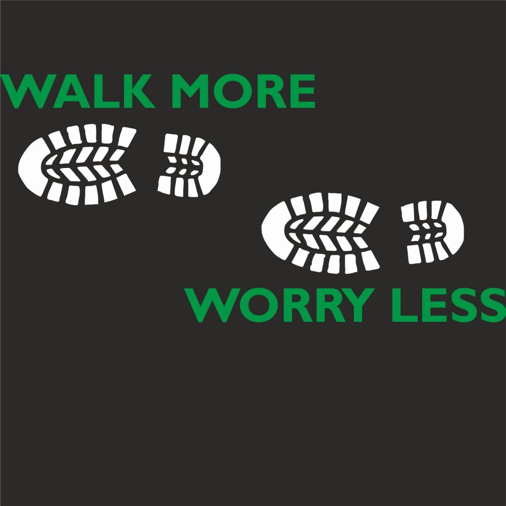 WALK MORE WORRY LESS T-SHIRT - GeekyTees