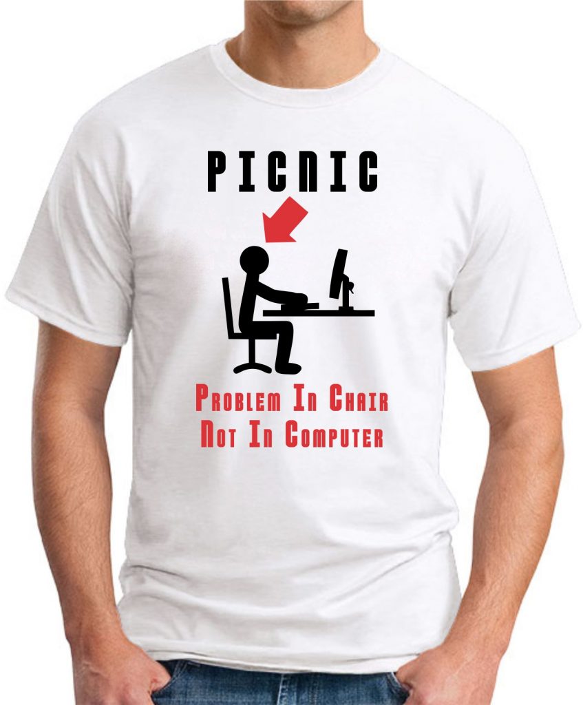 PROBLEM IN CHAIR NOT IN COMPUTER T-SHIRT - GeekyTees
